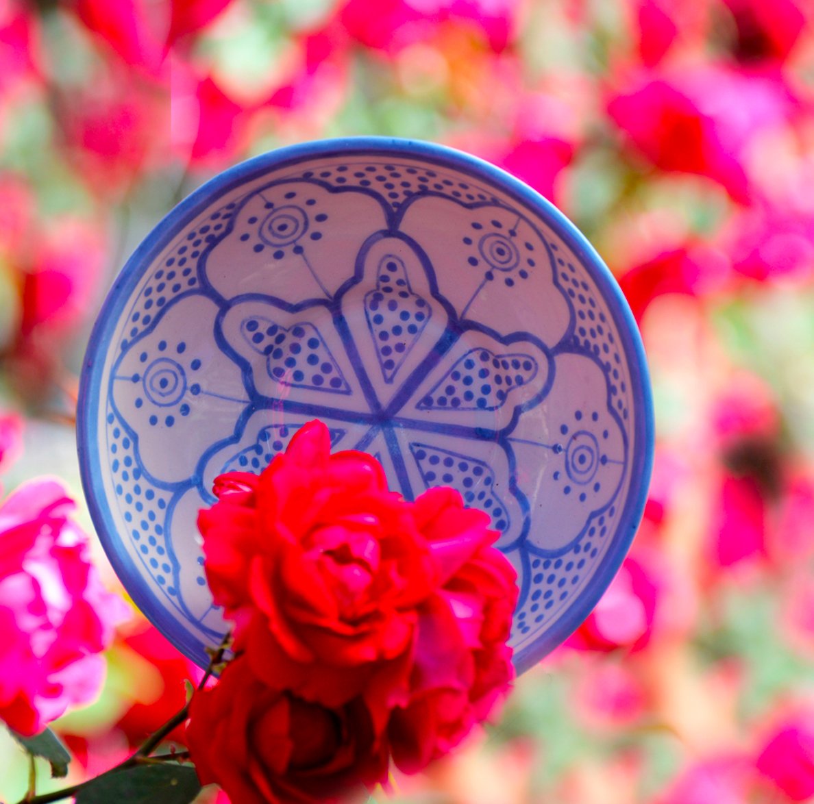 Bowl Grande / Ensaladera de Cerámica Azul Cobalto – Colección Marrakech ...